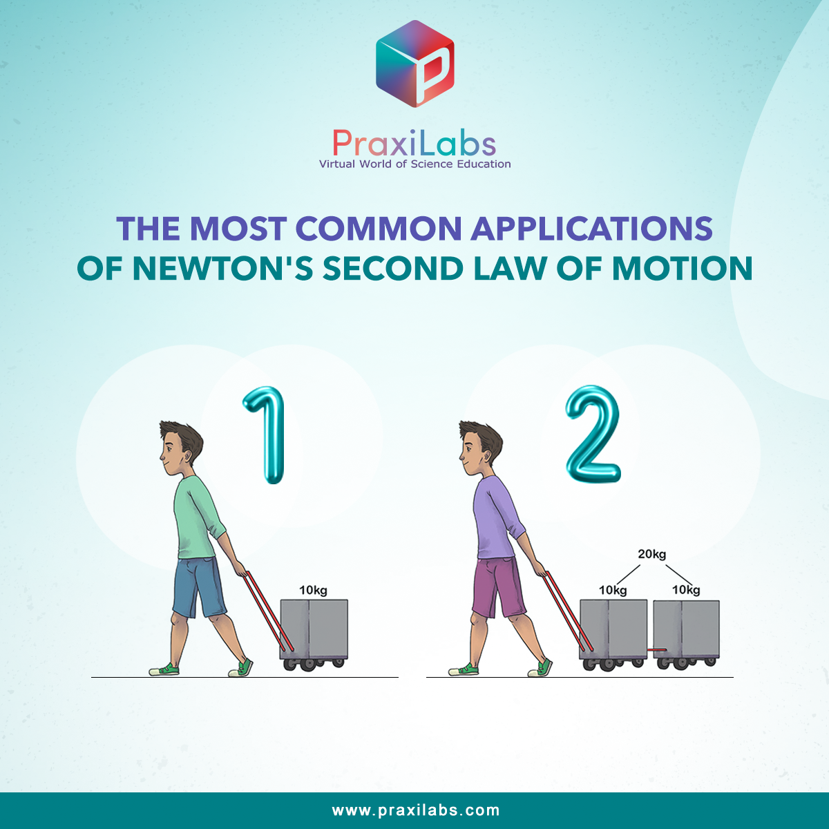 Applications Of Newton s Second Law Of Motion Praxilabs